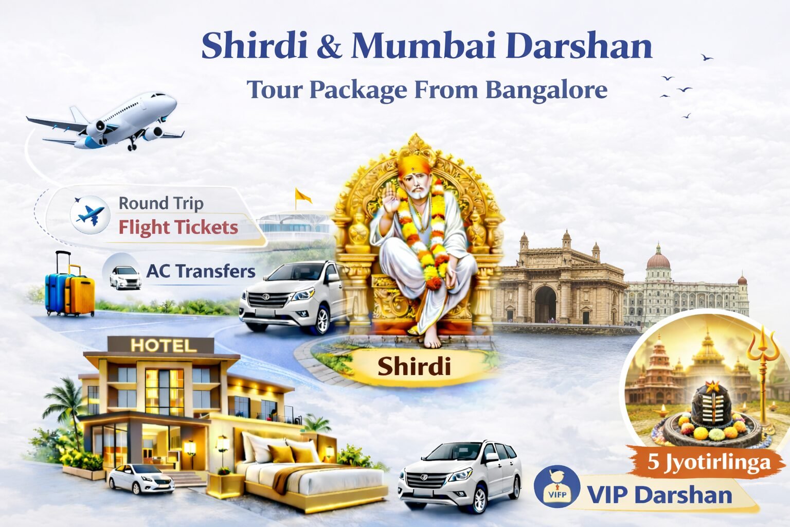 Shirdi & Mumbai Darshan Tour Package From Bangalore ( 3 Days / 2 Nights ...